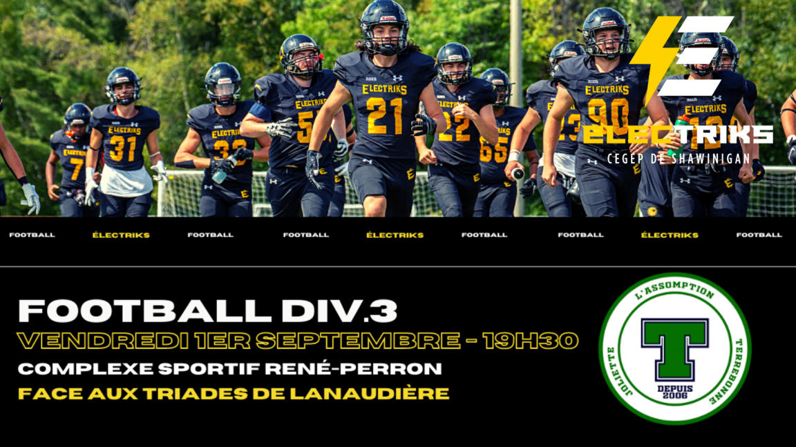 Les Électriks du Cégep de Shawinigan présentent Football : Électriks vs ...