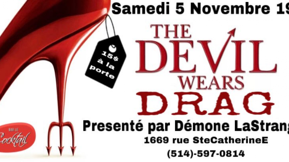 Bar le Cocktail présente The Devil wears Drag - 5 novembre 2022 - Bar ...