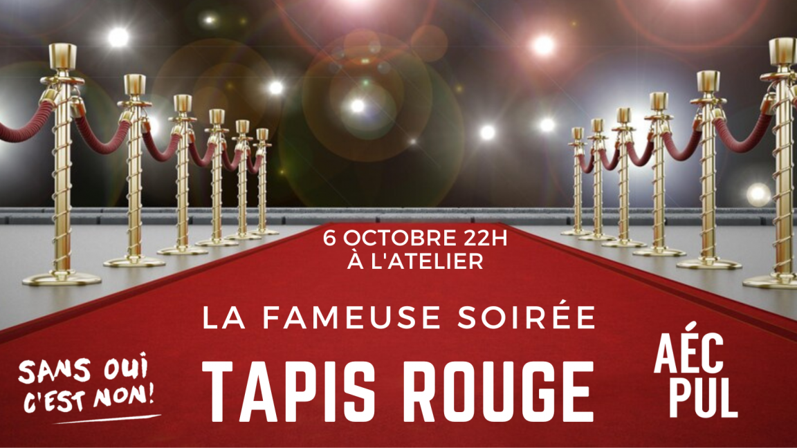 AÉCPUL présente Tapis rouge - 6 octobre 2022 - Bistro l'Atelier, Québec ...