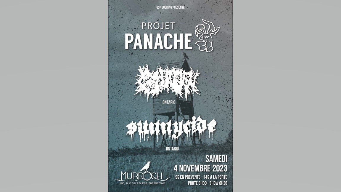 PROJET PANACHE / SUNNYCIDE / SHINGEN - 4 novembre 2023 - Le Murdoch ...