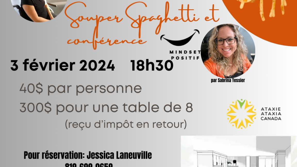 collecte de fonds Souper spaghetti et conférence pour Jessica ...
