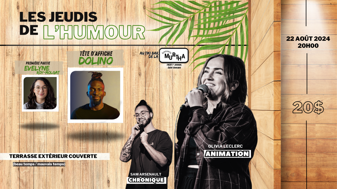 Sam Arsenault & Olivia Leclerc présente LES JEUDIS DE L'HUMOUR - LE ...
