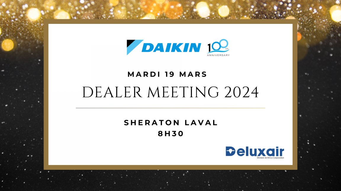 Emco Deluxair présente Dealer Meeting 2024 - 19 mars 2024 - Sheraton ...