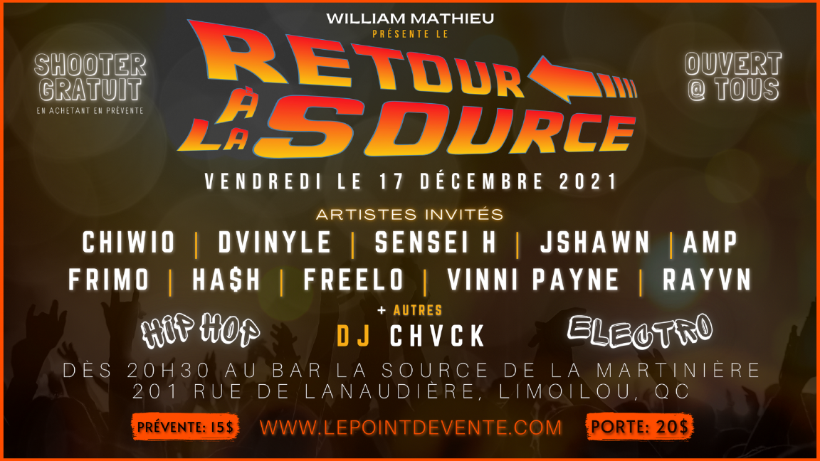 William Mathieu présente Retour à la Source - 17 décembre 2021 - Bar La ...