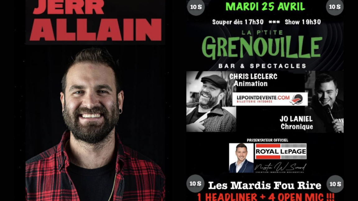 La P’tite Grenouille Gatineau présente MARDI FOU RIRE - 25 avril 2023 ...