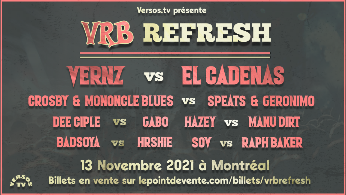 Versos.tv présente VRB REFRESH - 13 novembre 2021 - Lepointdevente.com