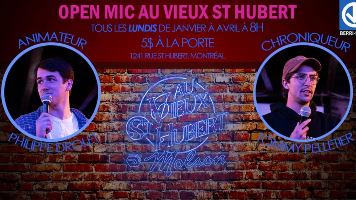 Open-mic au Vieux St-Hubert - 13 mars 2023 - Au Vieux Saint-Hub ...